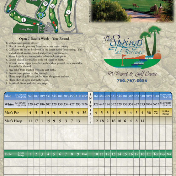 9 Hole Scorecards – Golf Associates