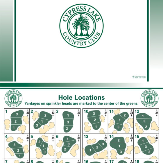 Hole Placement Cards – Golf Associates