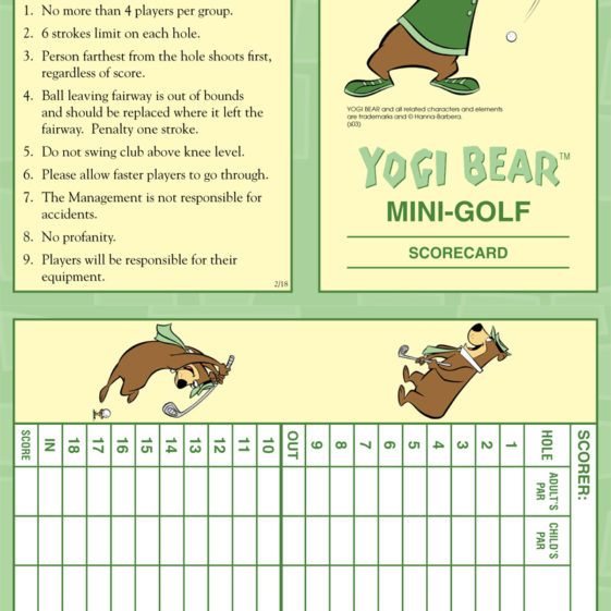 Mini Golf Scorecards – Golf Associates
