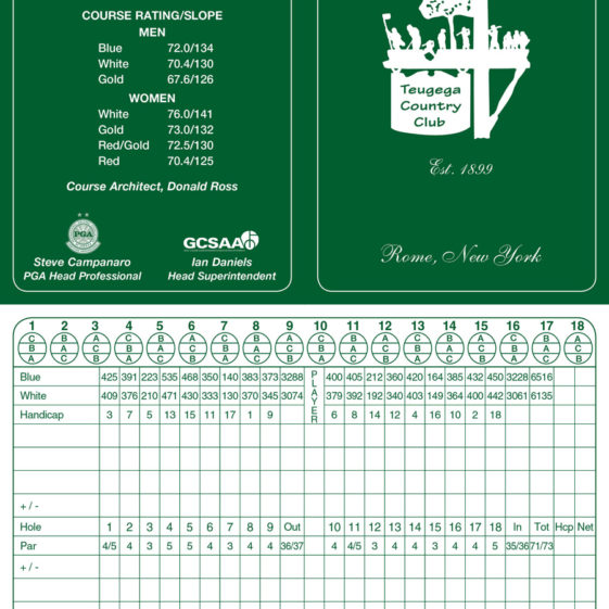18 Hole Scorecards – Golf Associates